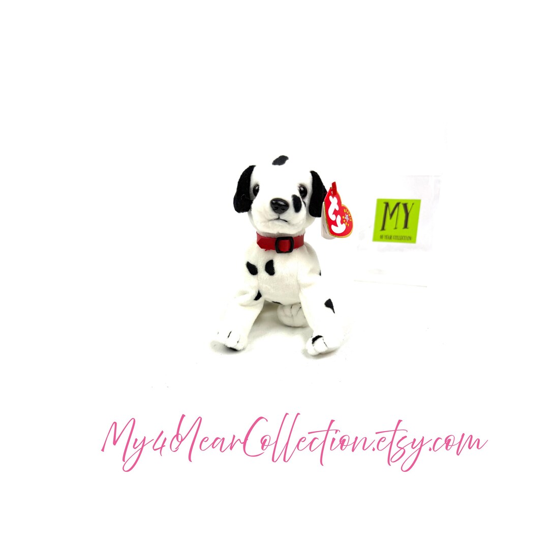 Ty Beanie Baby Dizzy Dalmatian Dog Plush 2000 Black White Puppy ...