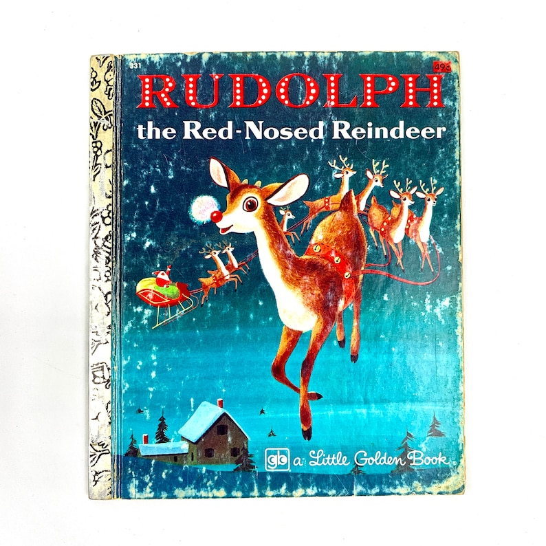 1976 Rudolph the Red Nosed Reindeer A Little Golden Book by - Etsy