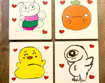 Whimsical Coasters - Etsy