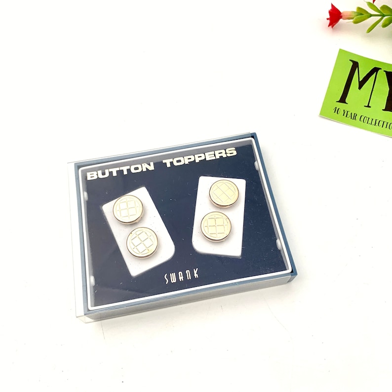 Vintage Button Toppers by Swank Gold Tone Jewelry Button | Etsy