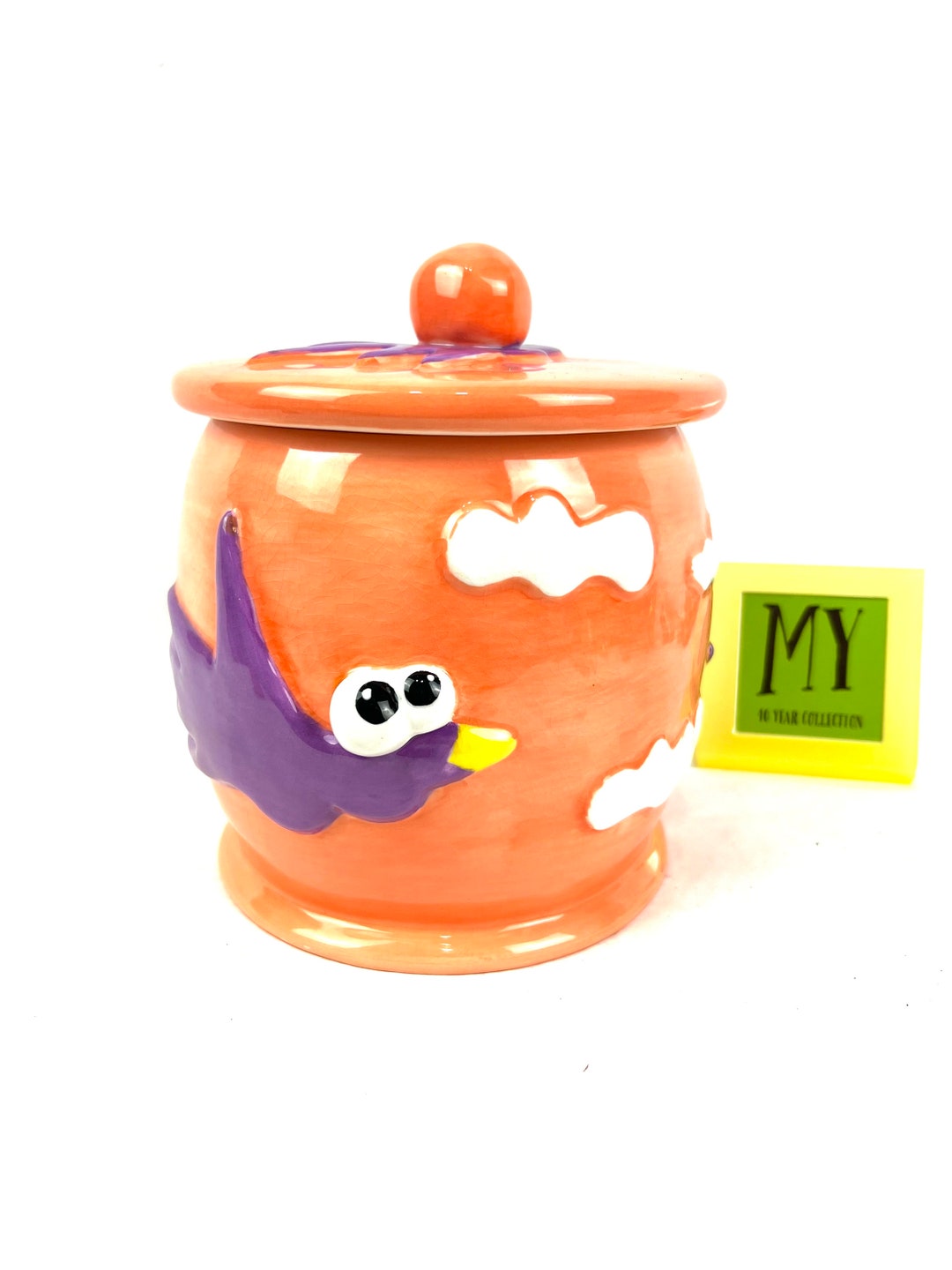 Eclectic Fun Cookie Jar - Debbie Carman Russ Berrie and Company- Purple ...