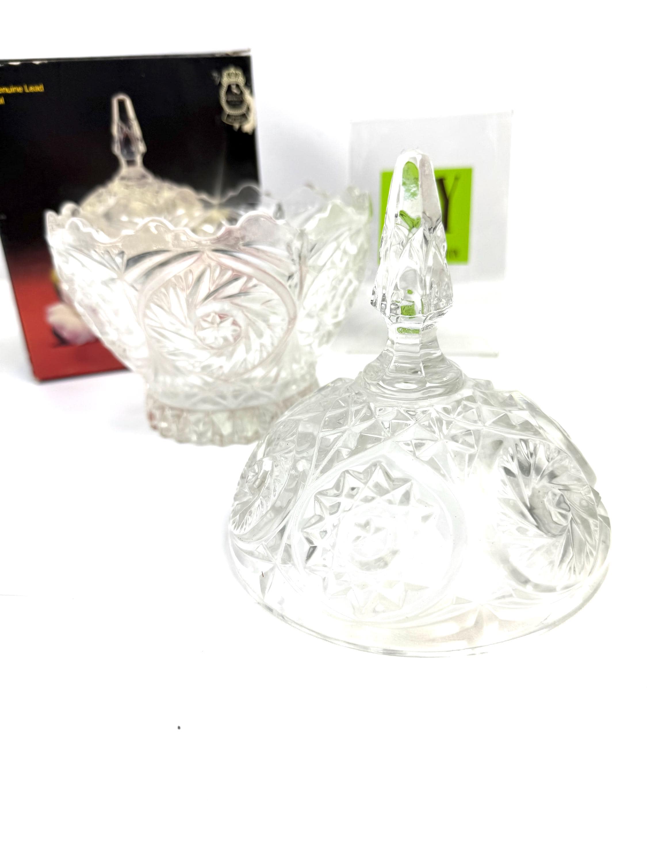 Vintage Imperlux Sunrise Collection Lead Crystal Candy Box With Lid in ...