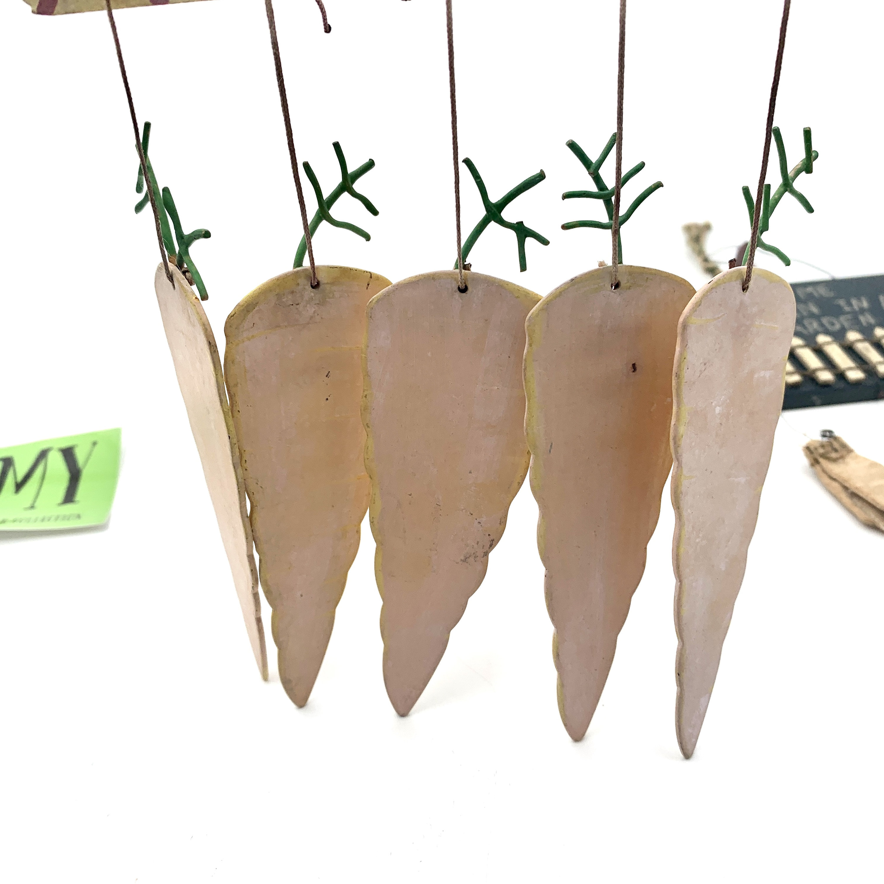 Vintage Metal Garden Carrot Sign Carrots Wind Chimes Honeybee - Etsy