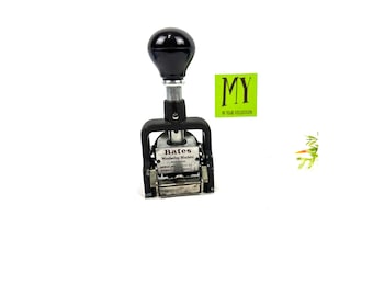 Vintage Bates Standard Multiple Movement Numbering Machine 6 Wheels ...