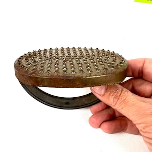 Antique Kitchen Gadget - Oval Metal Hand Held Grater - Tenderizer ...