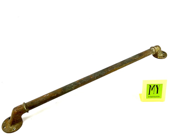 Vintage 29 Inch Brass Door Push Pull Bar Brass Towel Bar Vintage Brass ...