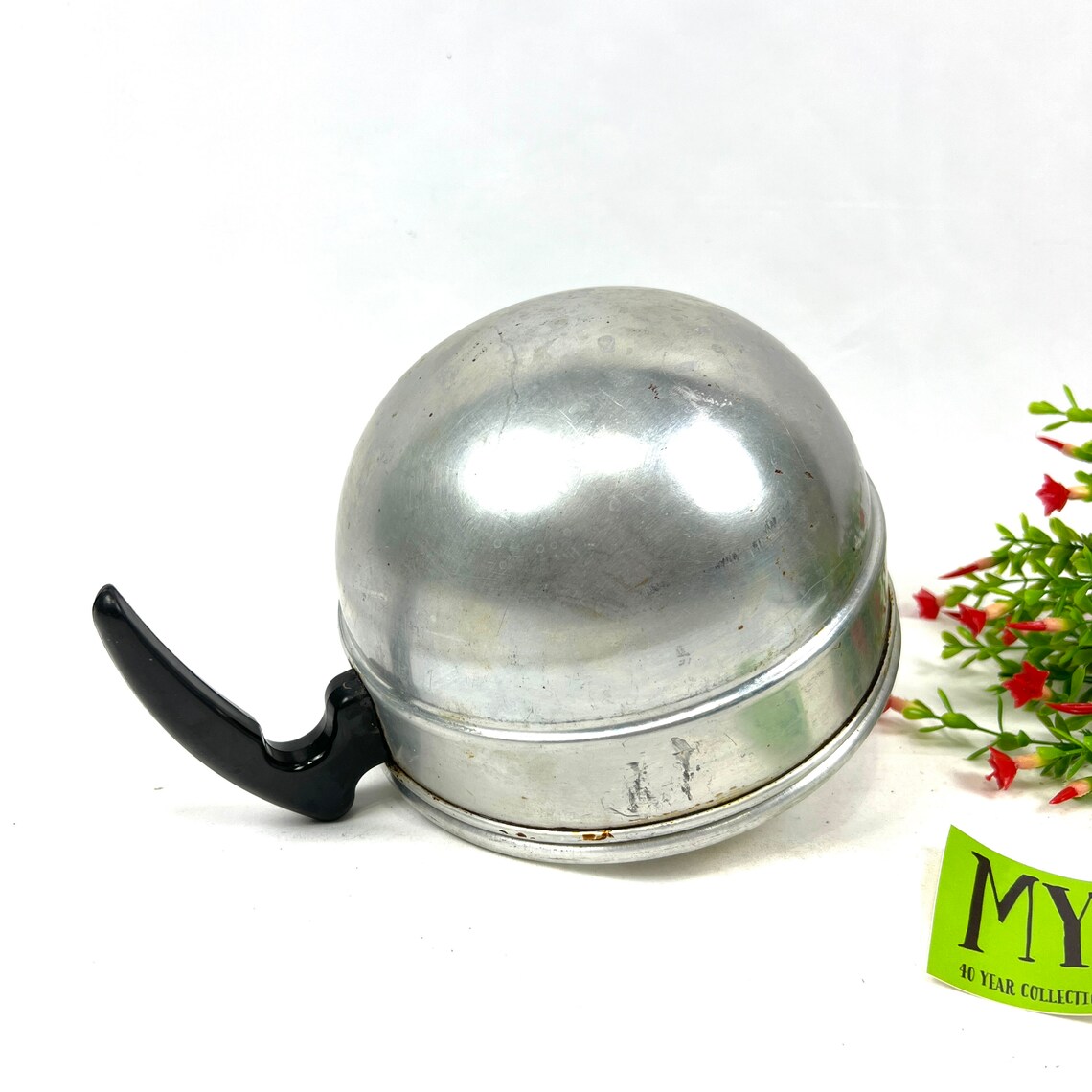 Vintage Rare Aluminum Round Bottom Cooking Pot With Black - Etsy