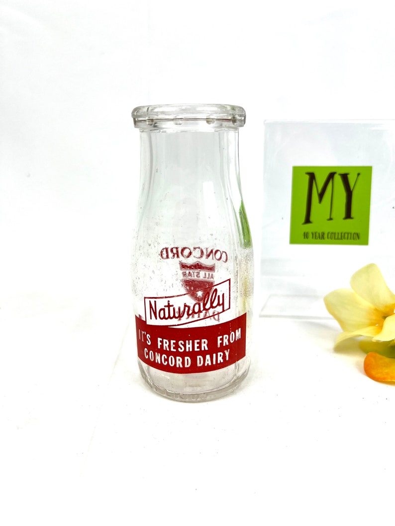 Vintage Concord All Star Dairy Milk Bottle - Half Pint Collectible - Etsy
