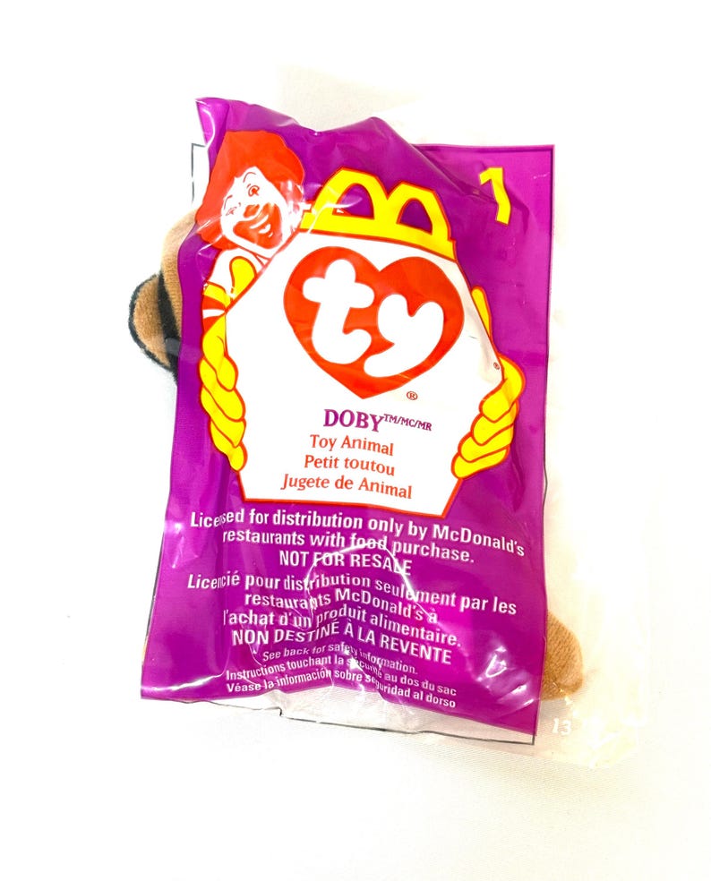 1999 Mcdonald's Ty Teenie Beanie Doby Bear Sealed Happy Meal Toy ...