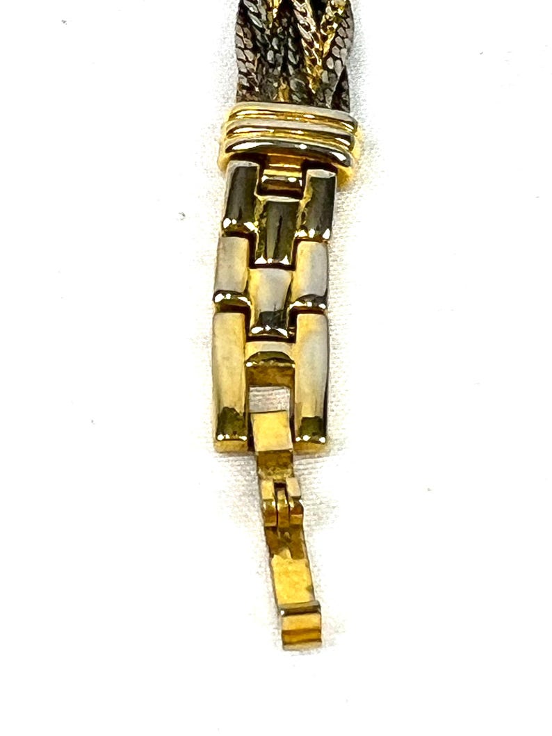 Vintage Revlon Crystal Watch – Gold Tone Braided Band, Japan Movement ...
