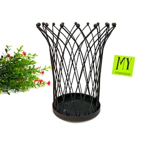 Vintage Wrought Iron Wireframe Candle Holder - Utensil Holder - Zig Zag ...
