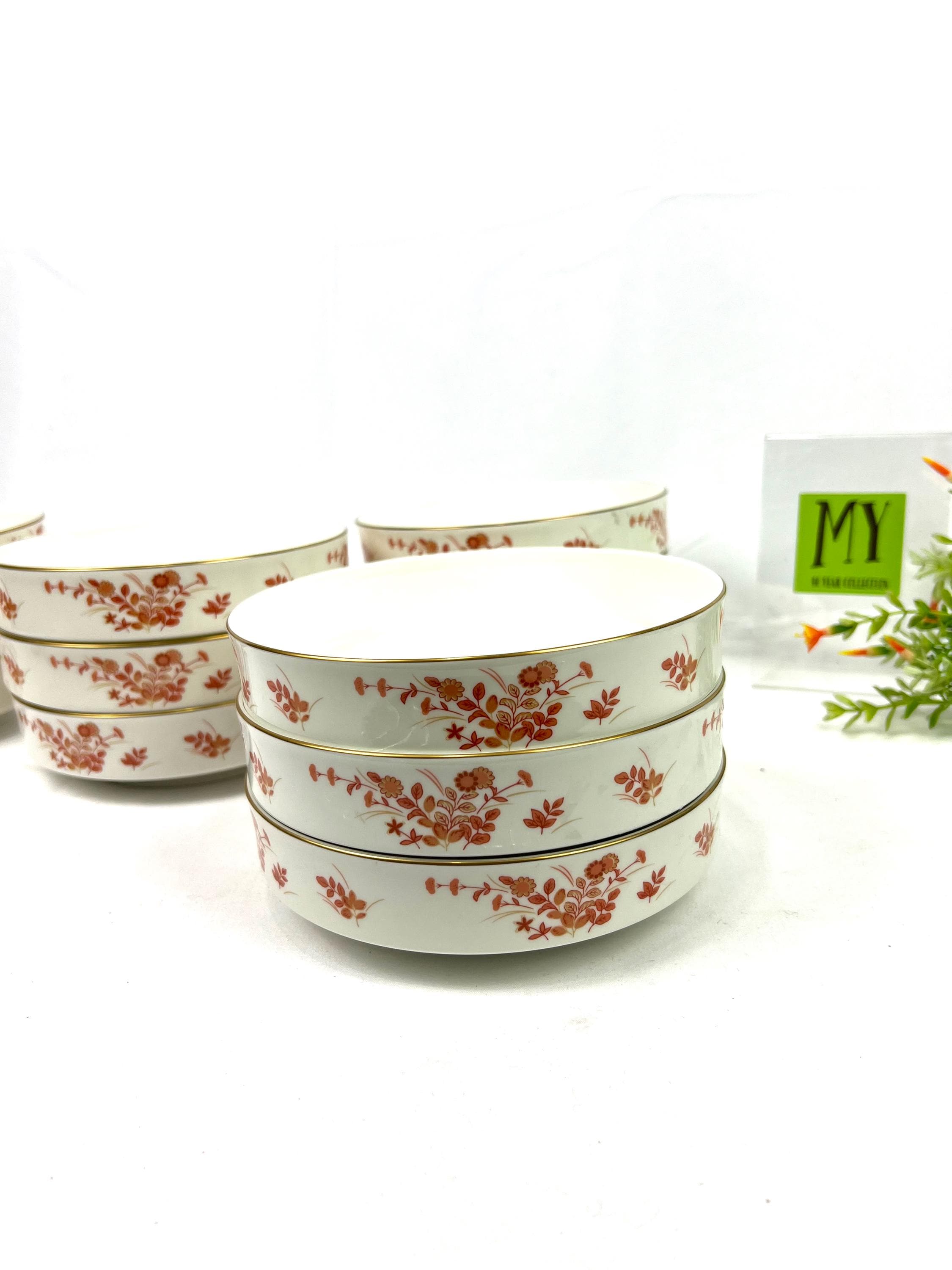 Vintage Mikasa Eastwind Bone China Coupe Fruit Dessert Bowl: Rust ...