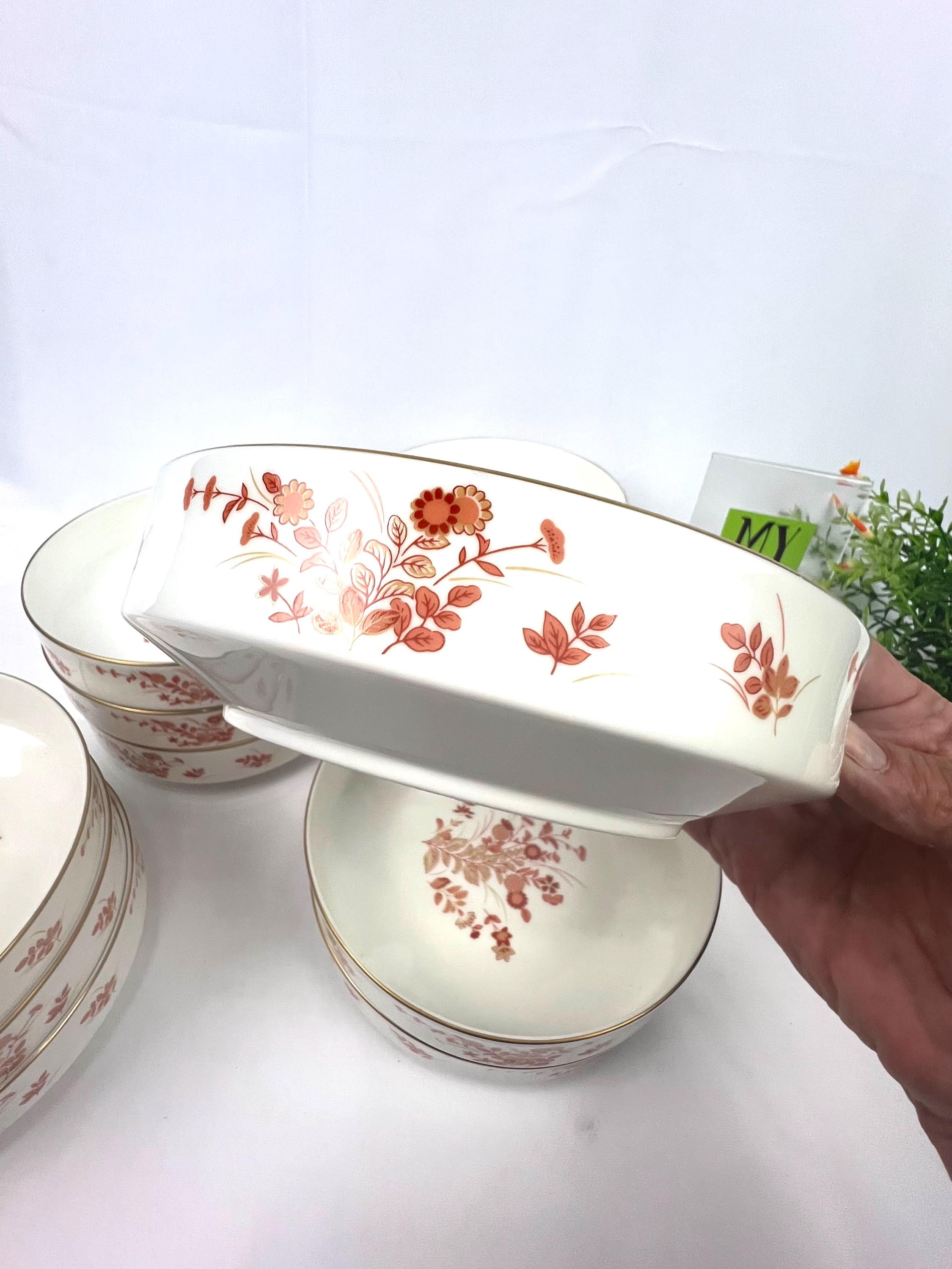 Vintage Mikasa Eastwind Bone China Coupe Fruit Dessert Bowl: Rust ...
