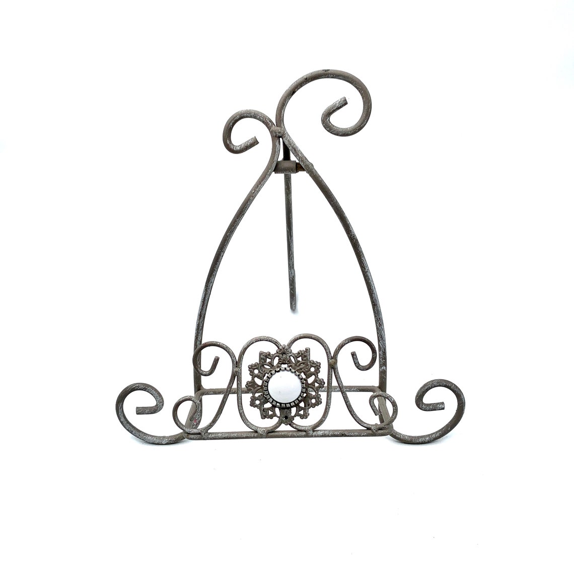 Vintage Ornate Distressed Tabletop Easel Decorative Display Stand ...