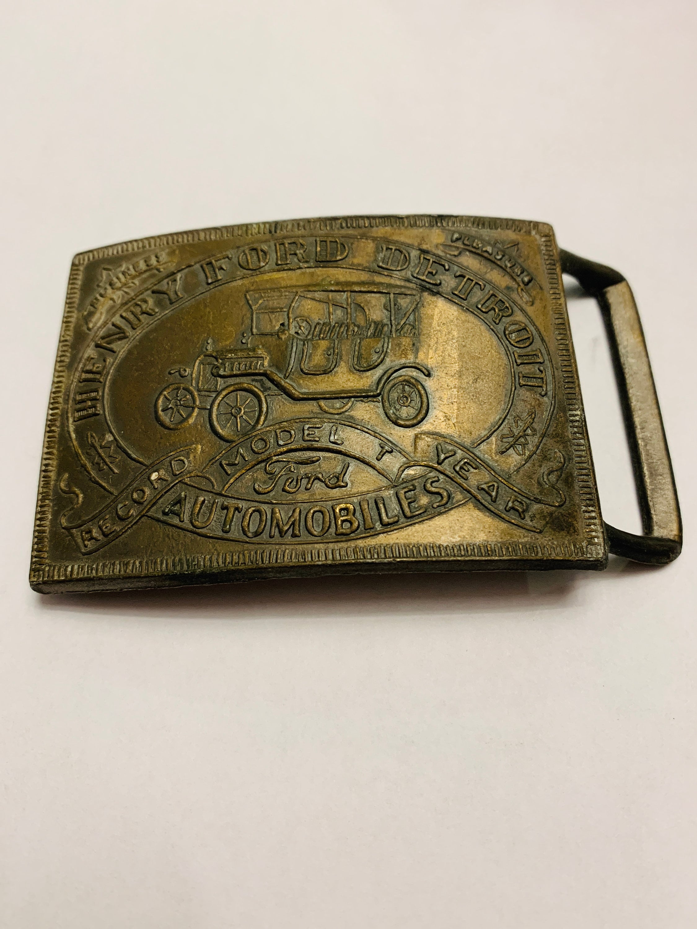 Vintage Henry Ford Detroit Brass Belt Buckle - Model T - Etsy