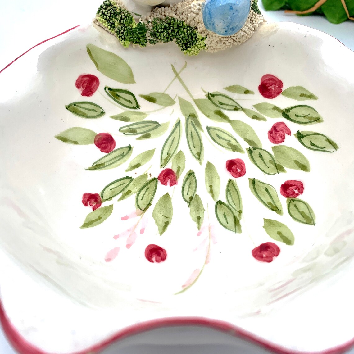 Vintage Nantucket Pottery Handpainted Bunny Rabbit Hanging on - Etsy