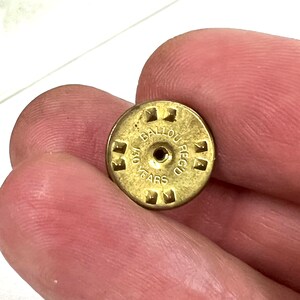 Vintage Ballou Reg.d Tiny Brass Bow With Dangling Heart Lapel Pin Gift ...