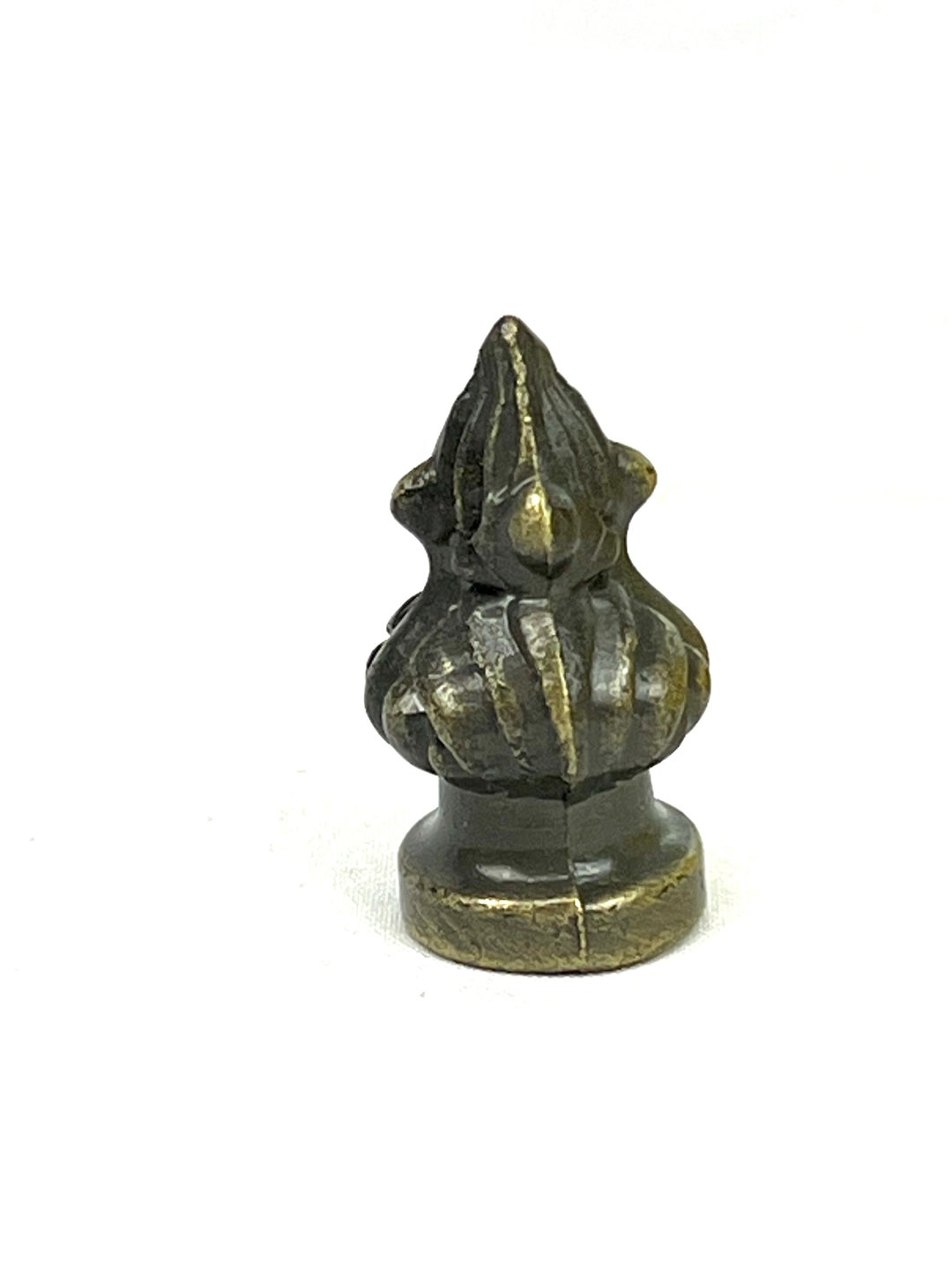 Vintage Lamp Finial Small Solid Brass Aged Bronze Lamp Shade Finial ...