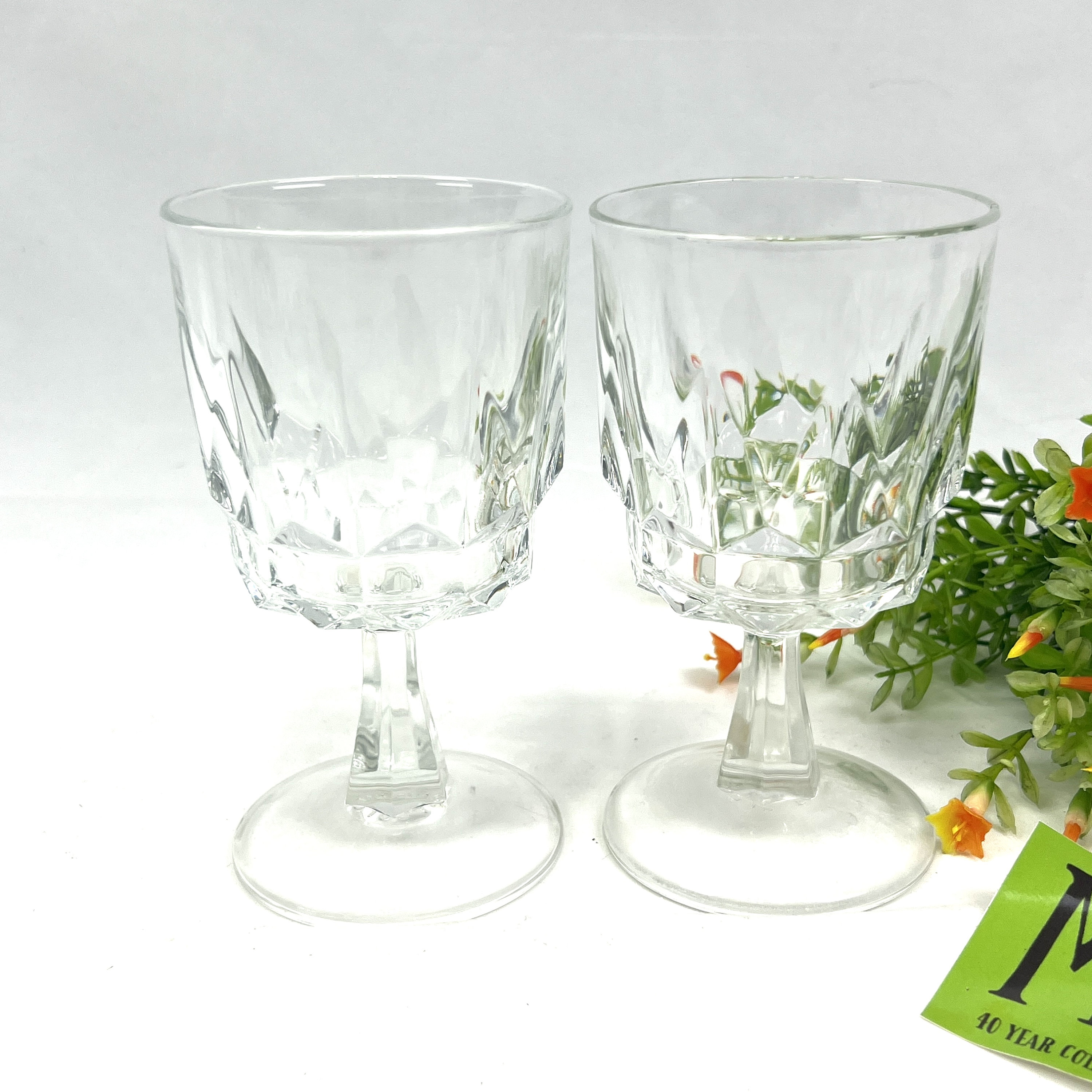 Vintage Pair of Claret Wine Artic by Arcoroc Wine Glasses - Etsy