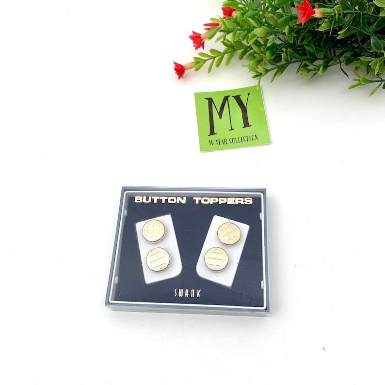 Vintage Button Toppers by Swank Gold Tone Jewelry Button | Etsy