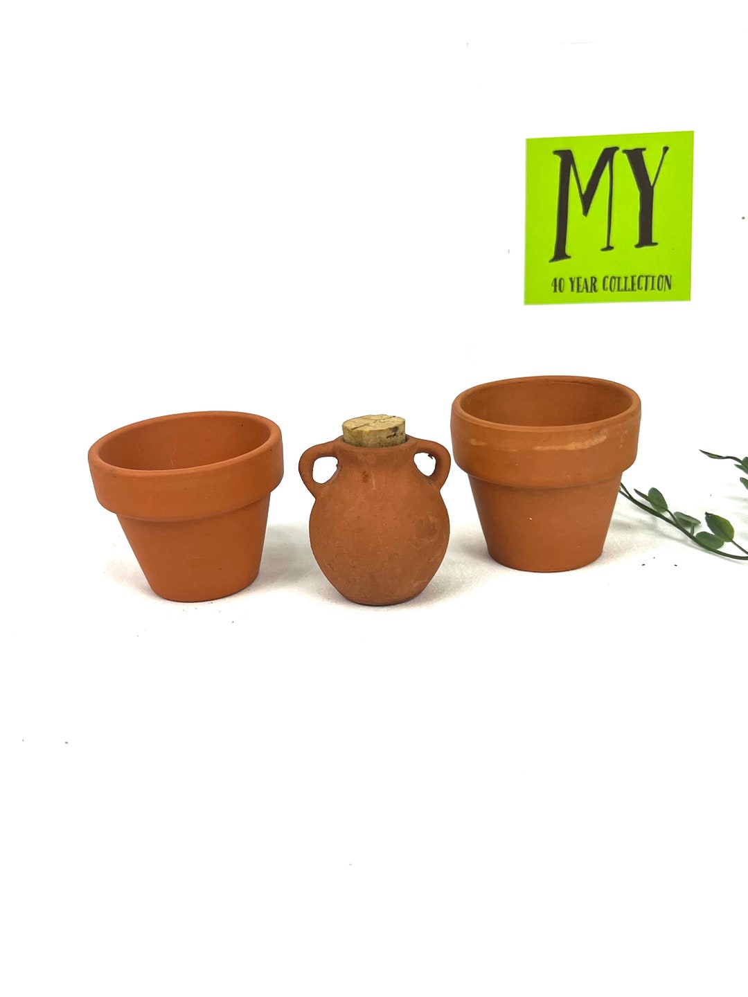 Vintage Terra Cotta Miniature Pots & Jug: Dollhouse Decor - Etsy