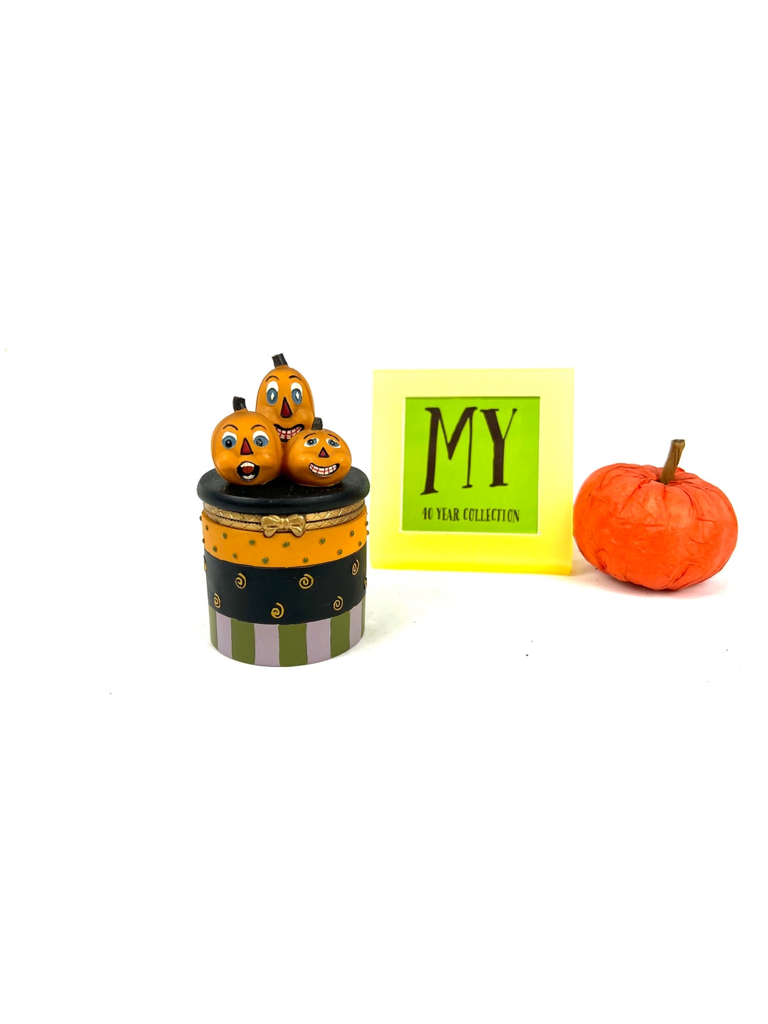 Vintage Ceramic Jack O Lanterns Pumpkins Hinged Trinket Box - A Sleepy ...