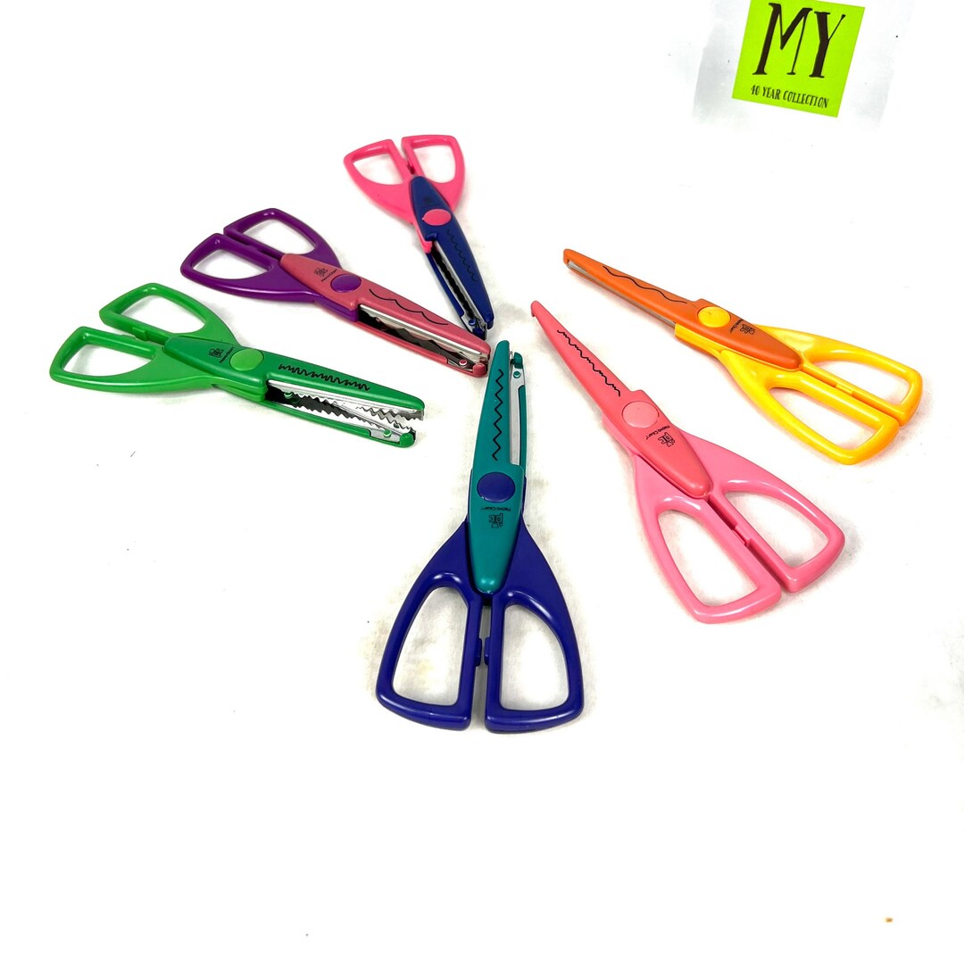 Vintage Craft Scissors Provo Craft Scrapbooking Paper Shapers Lot of 6 ...