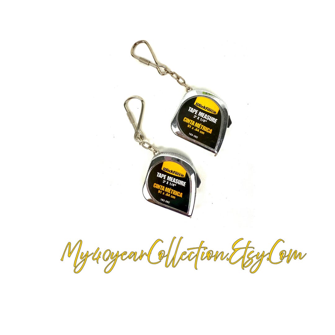 Vintage 2005 Workforce Tape Measure Keychain Set, Mini 3ft Measuring ...