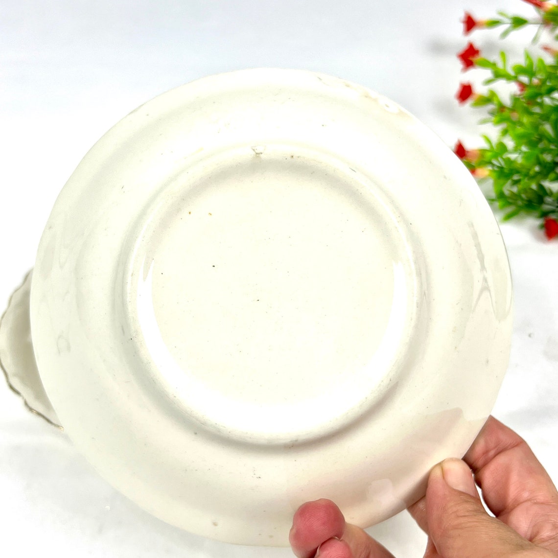 Vintage Pair of SCIO Hazel Bowls Ironstone Flowers Scalloped - Etsy