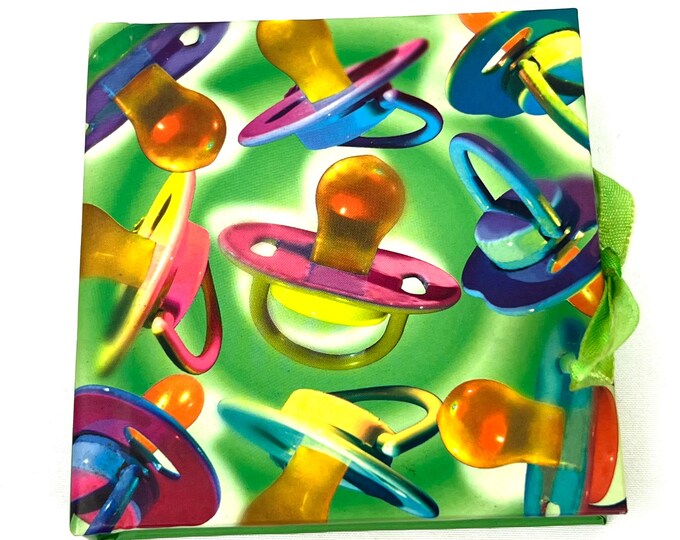 Vintage Pacifier Photo Album: Sarah Jones Design, Green Ribbon Tie - Etsy