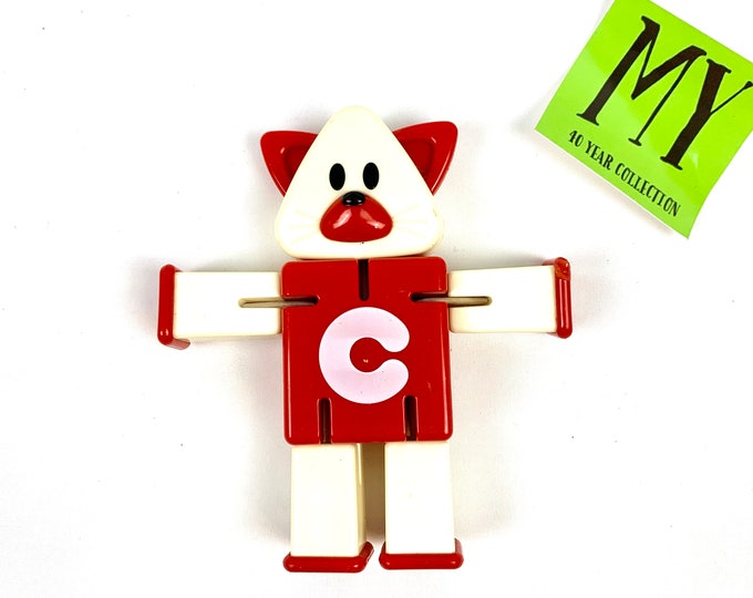 Vintage Calvin Cat Bendable Poseable Cat Toy Figurine Plastic Fun ...
