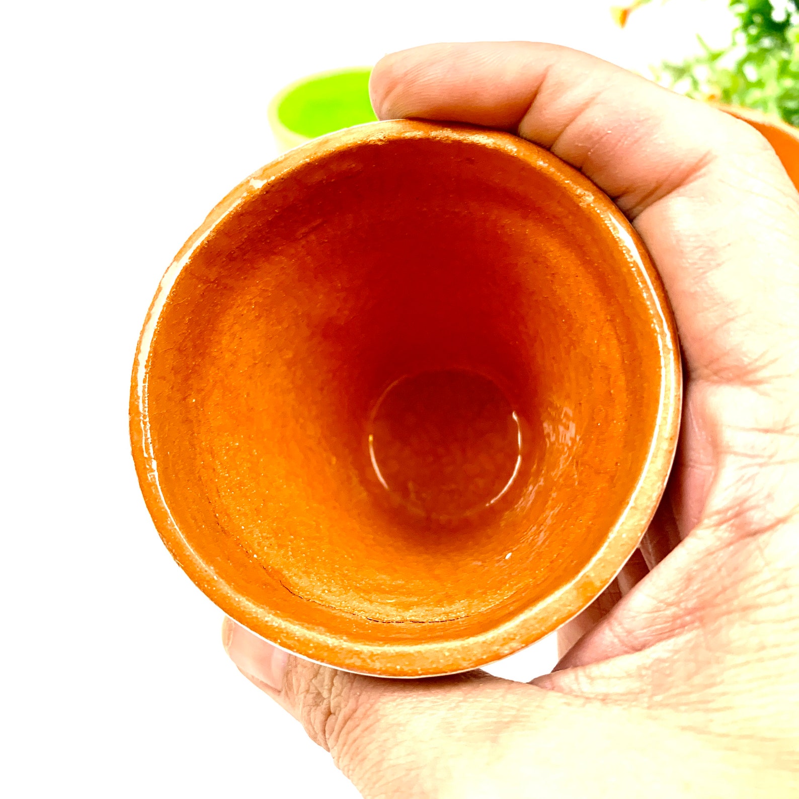 Vintage Set of Three Mini Painted Terra Cotta Pots Indoor Mini - Etsy