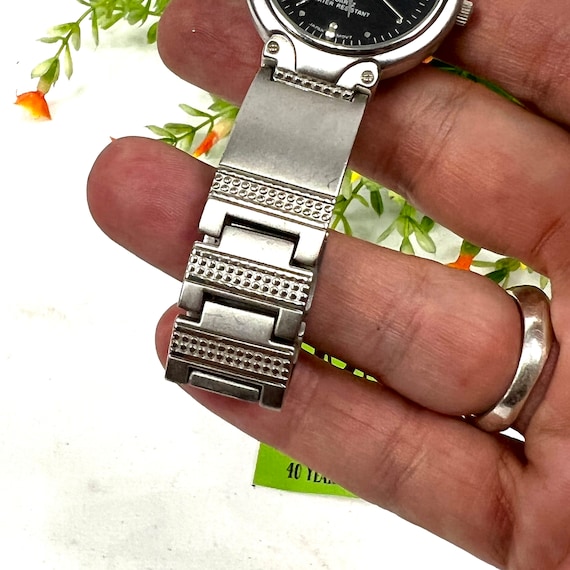 Vintage Philip Wells Quartz Watch – Black Dial, Stain… - Gem