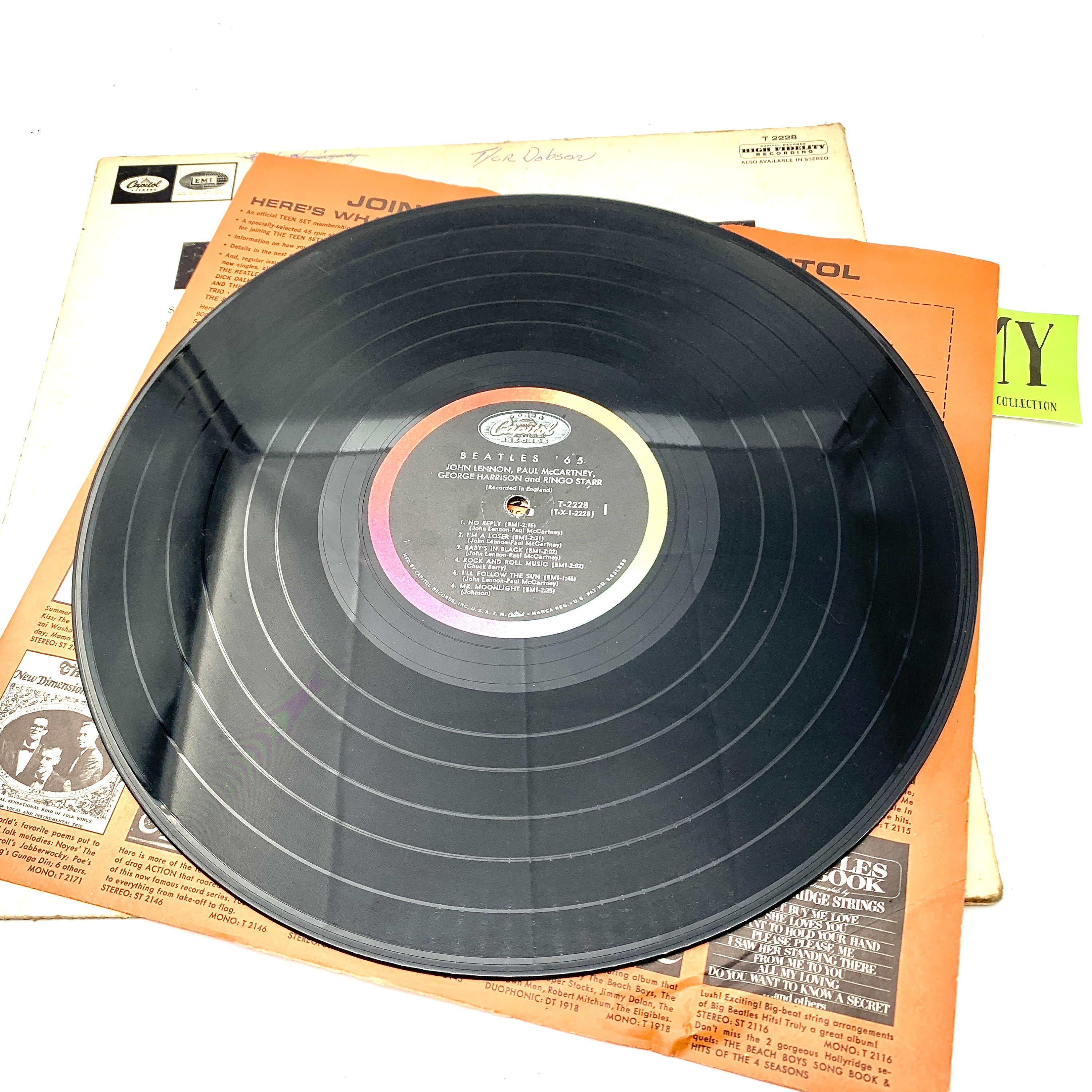 The Beatles '65 Vinyl LP Record Capitol Records 1964 Collectible Vinyl ...