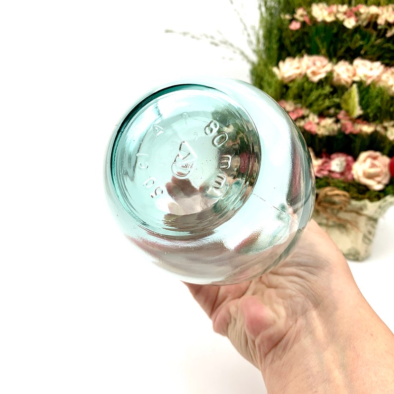 Beautiful Large Art Glass Blue Tint Olive Oil Dispenser Glass - Etsy