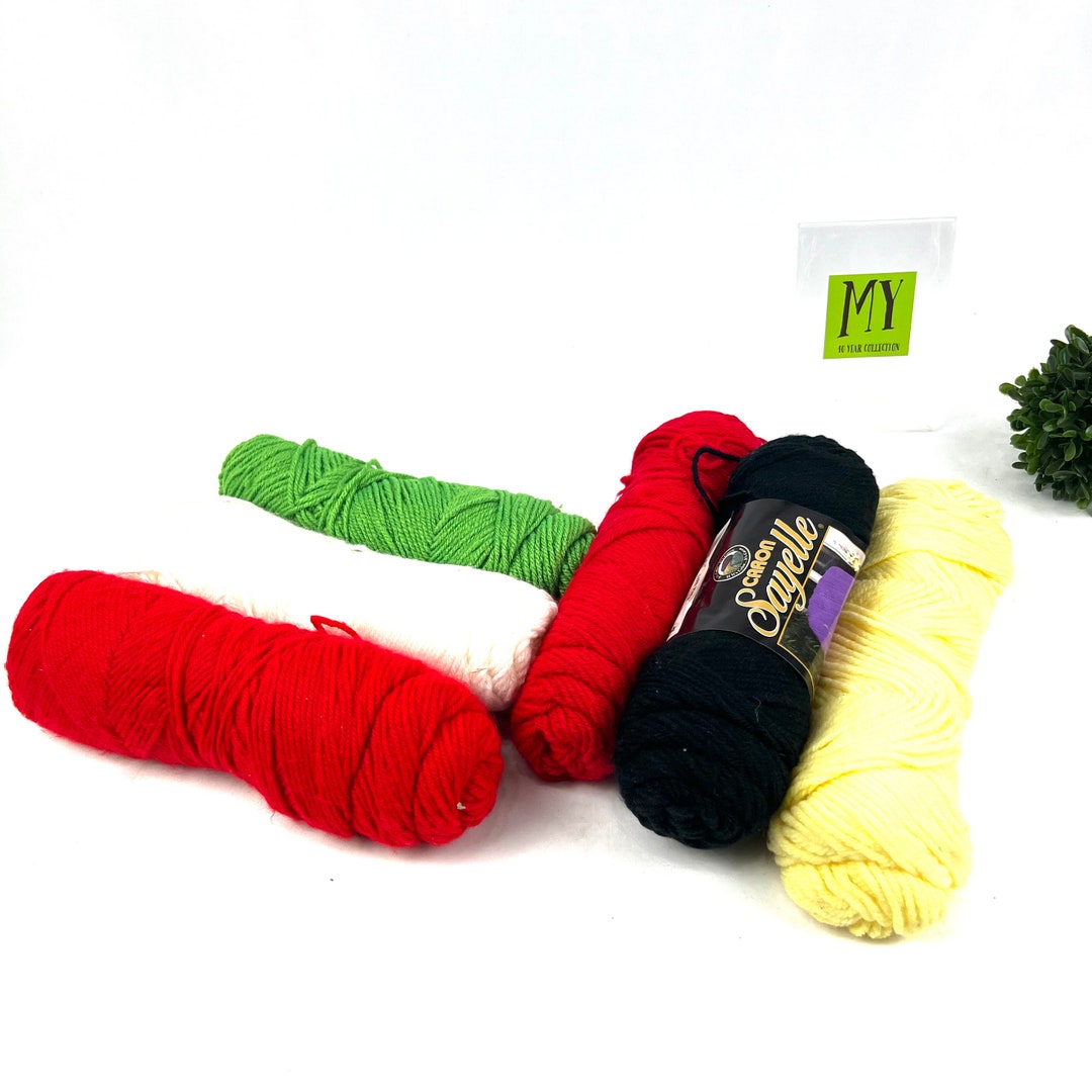 Vintage Yarn Lot - Acrylic and Cotton Yarn - Assortment of Colors ...