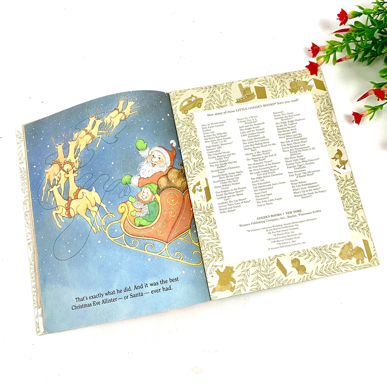 1987 the Littlest Christmas Elf A Little Golden Book 459-12 by - Etsy