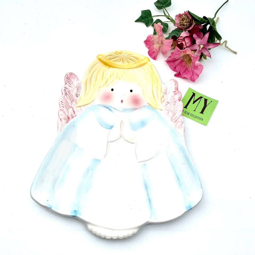 Vintage CKAO Ceramic Angel Plate: Praying Angel Decor - Etsy