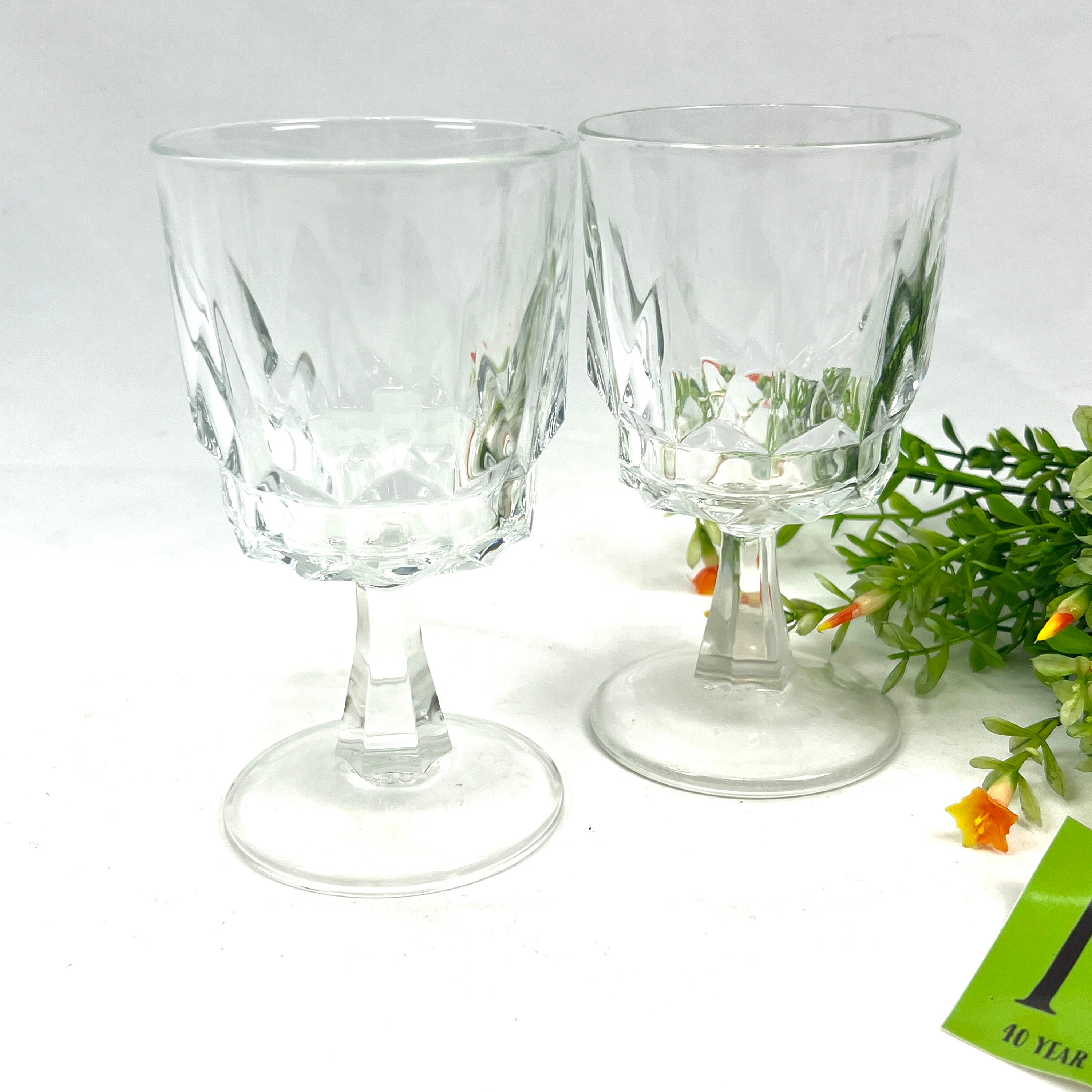 Vintage Pair of Claret Wine Artic by Arcoroc Wine Glasses - Etsy