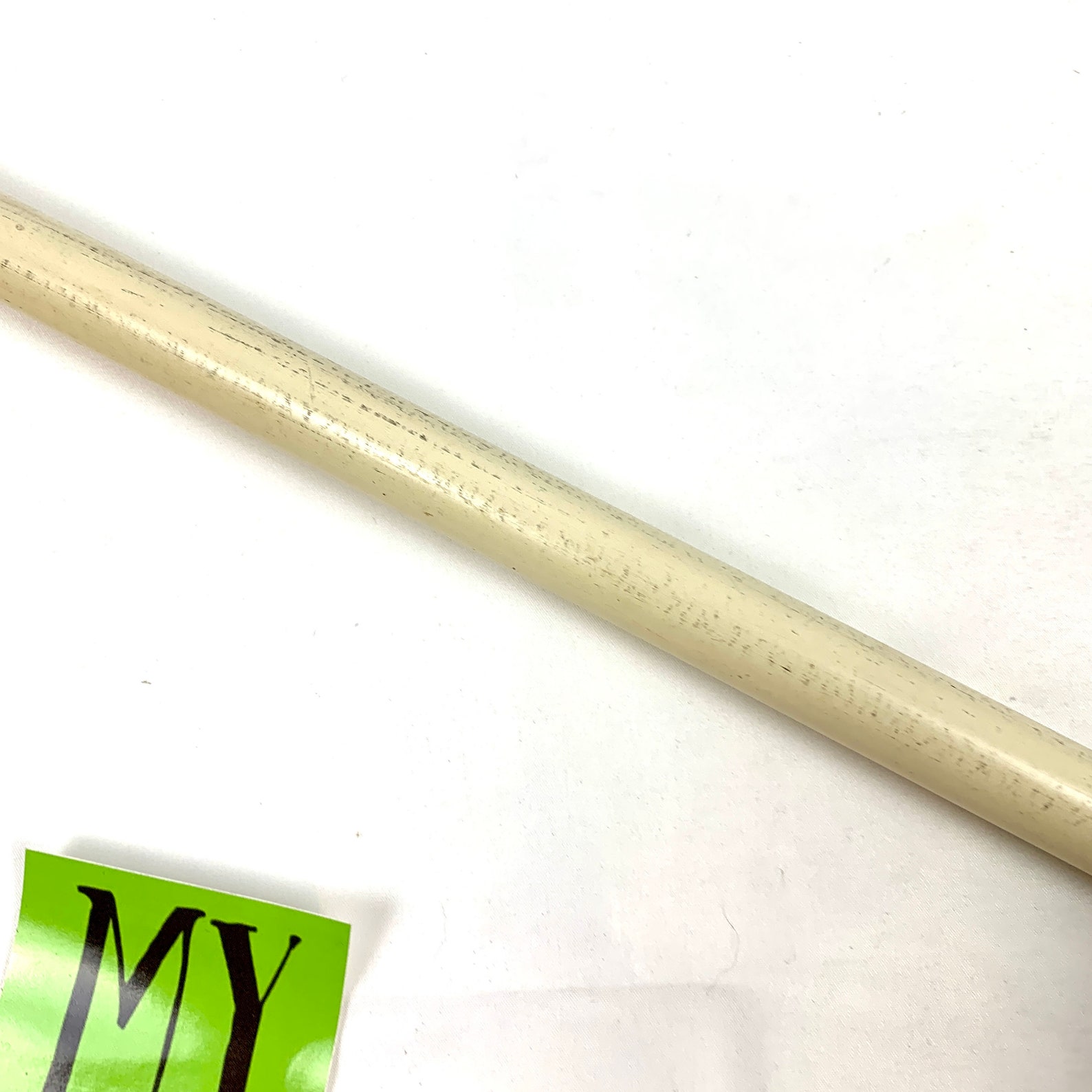 Vintage Antique White Fixed Curtain Rod Brass Finial Fleur De - Etsy