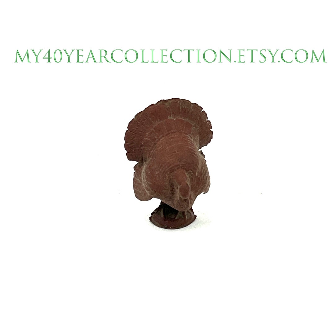 Vintage Miniature Figurine - Brown Turkey - Hard Plastic - Turkey Decor ...