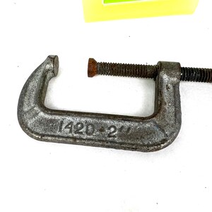 Vintage Tool - Adjustable 2-in C-clamp 142D - Small C Clamp - Rustic ...