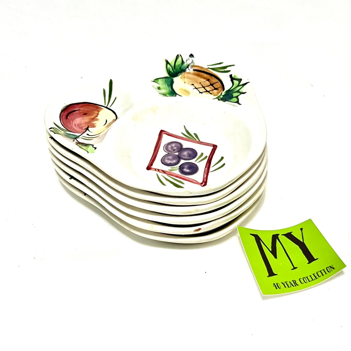 Vintage Ceramic 3 Part Divided Dishes Ashtray Fruit Spades - Etsy