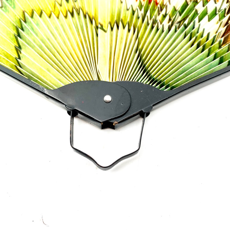 Vintage Chinese Paper and Metal Frame Fan Travel Easy Folding - Etsy