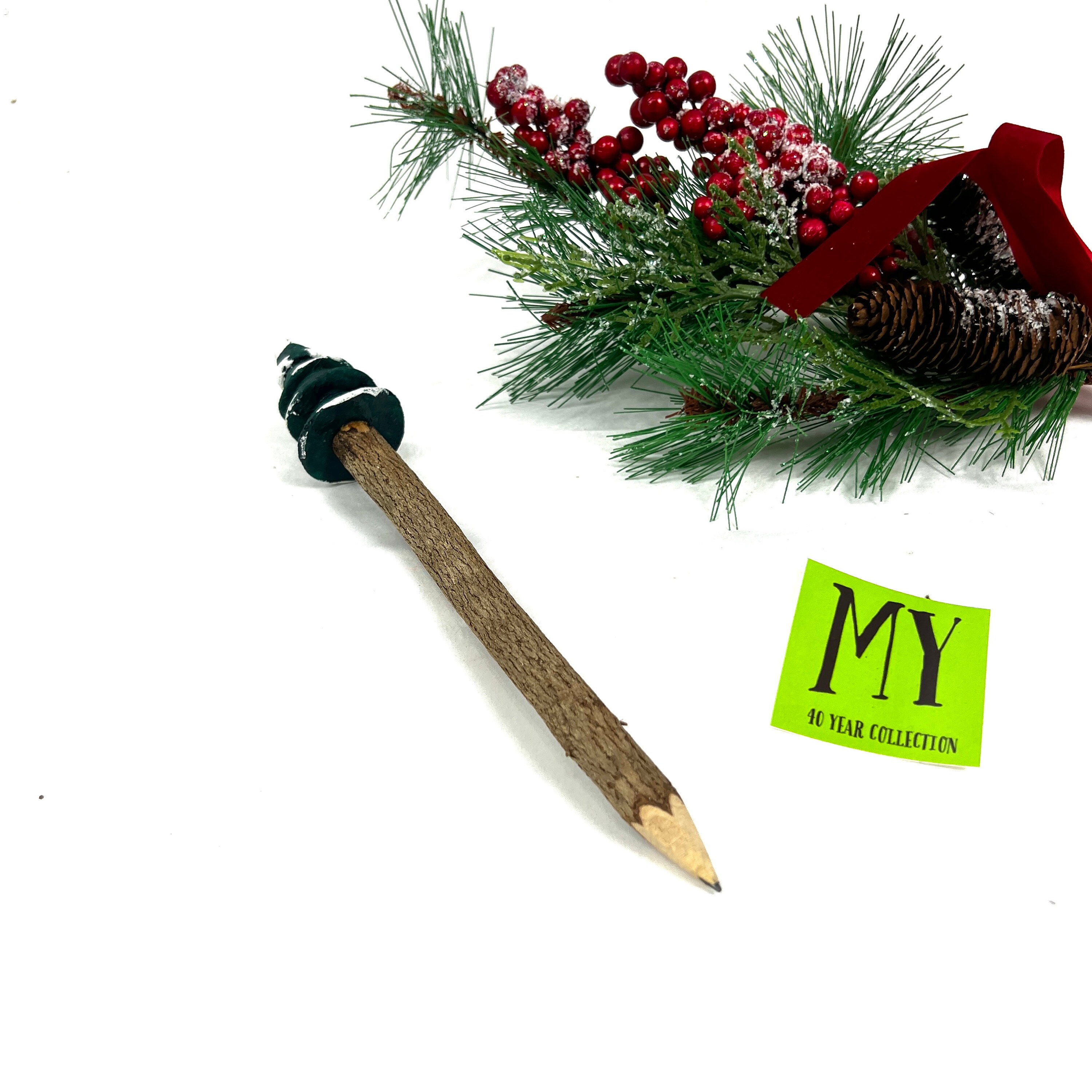 Festive Holiday Handmade Carved Out Wooden Twig Pencil Snow - Etsy