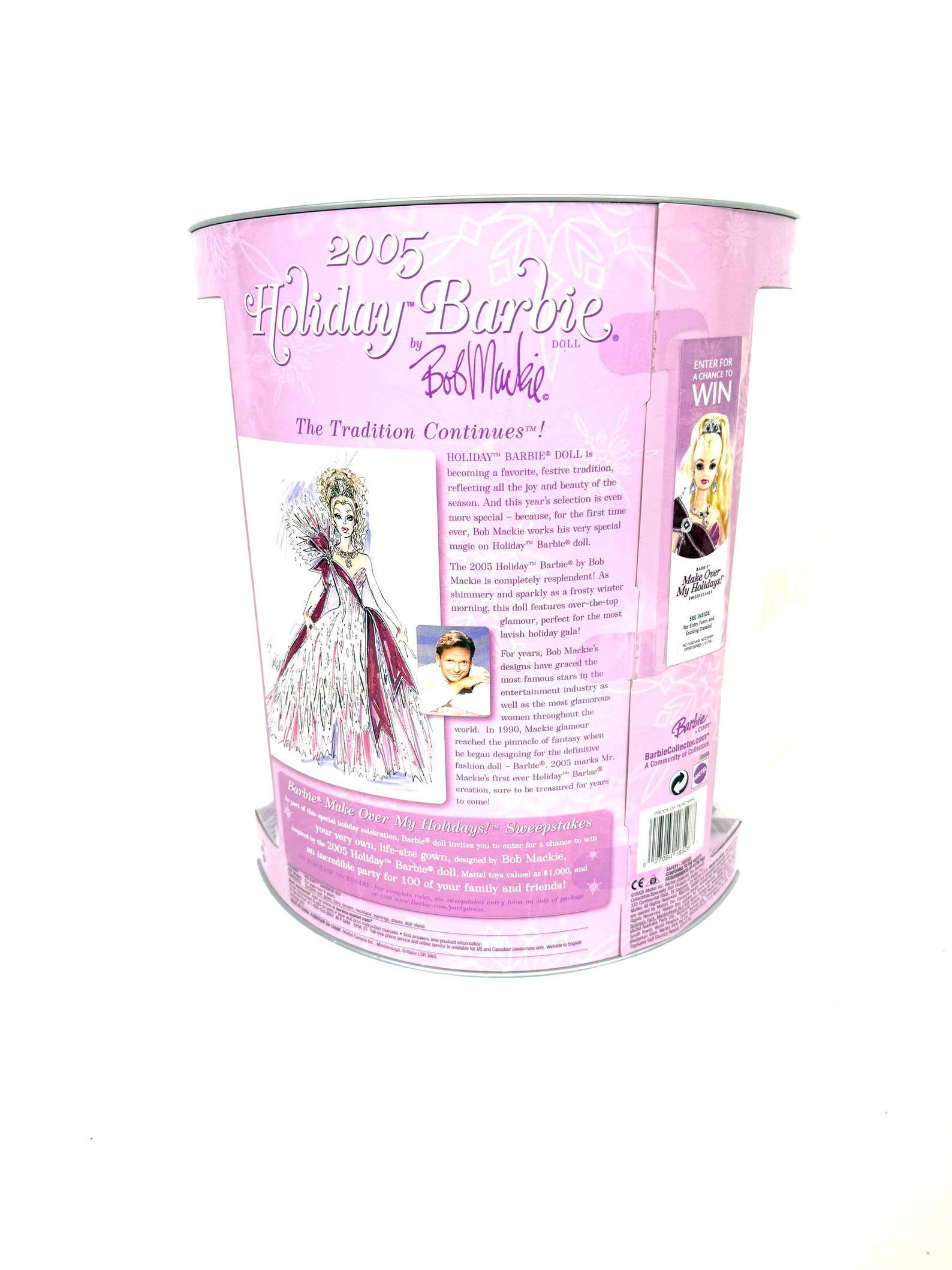 2005 Holiday Barbie Bob Mackie Special Edition Burgundy Silver Gown ...