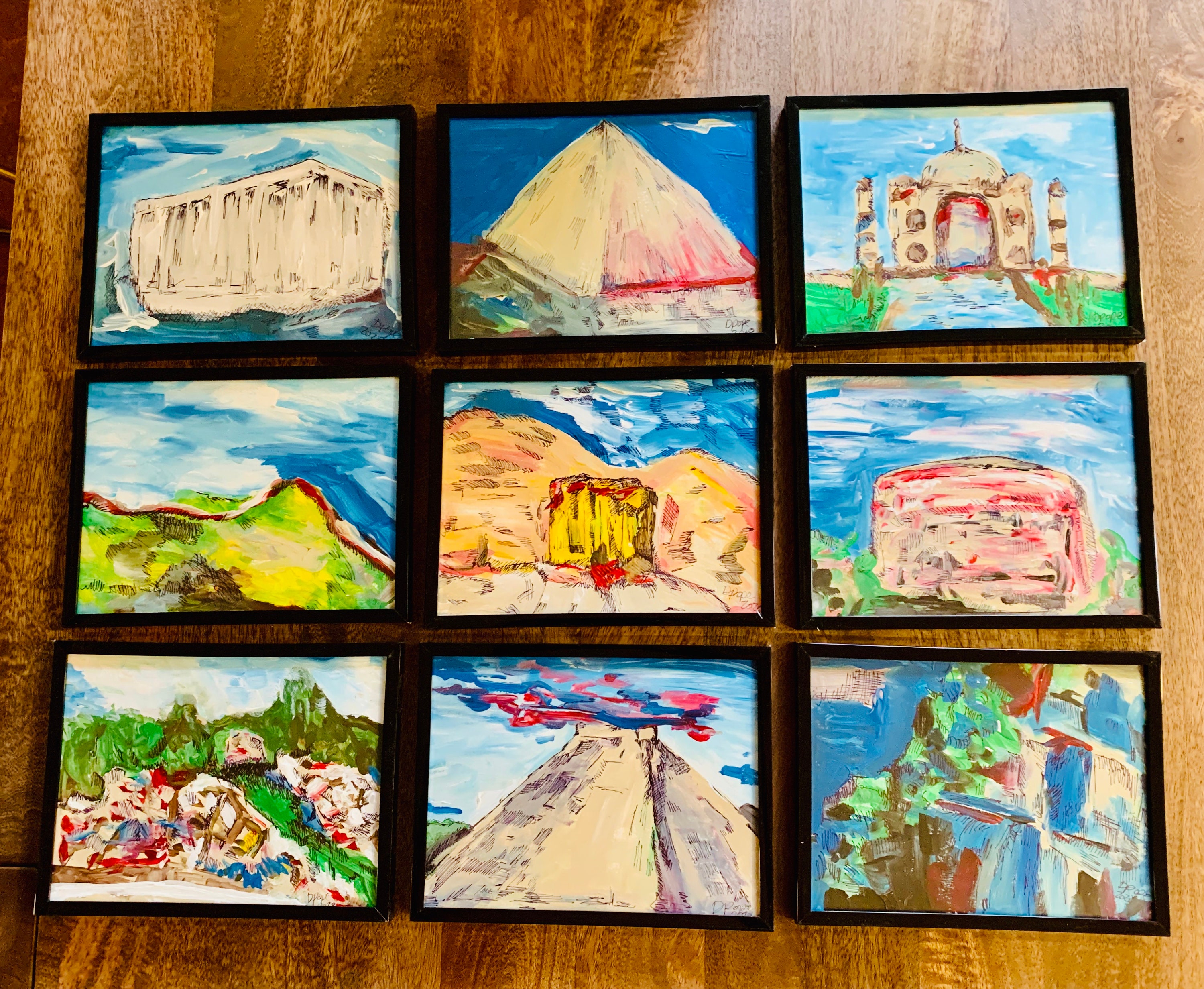 Abstract Painting Set of 9 Originals. Abstract Expressionism - Etsy