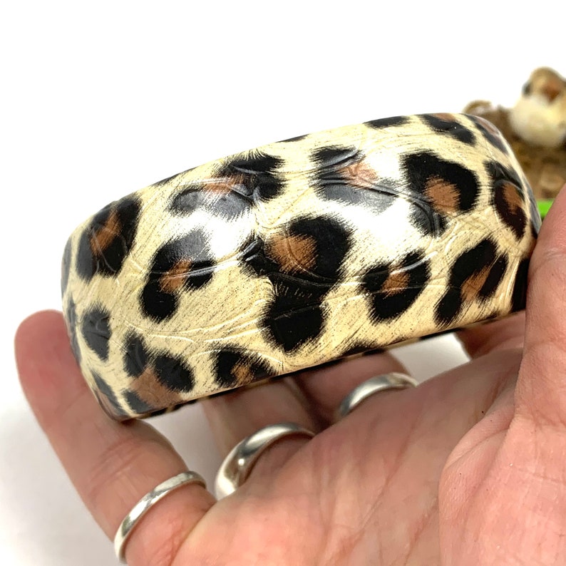 Vintage Leopard Print Bangle Bracelet Acrylic Lucite Bengle - Etsy