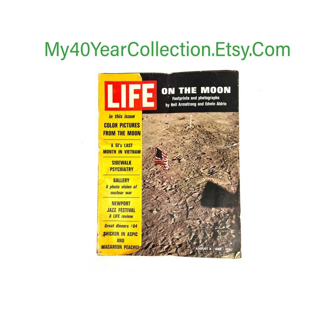 Vintage LIFE Magazine August 8, 1969: Moon Landing Issue - Etsy