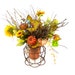Vintage Fall Flower Arrangement Faux Sunflowers Pupkins - Etsy